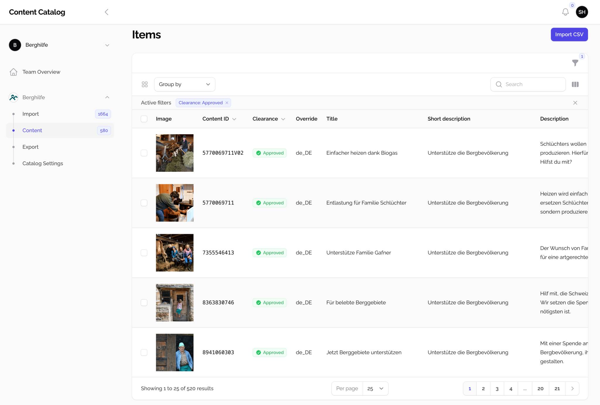 Content Catalog - Data Driven Reception Marketing